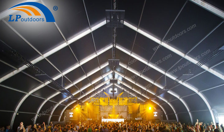 25x60m Customized curve tent temporary removable building for musical ...